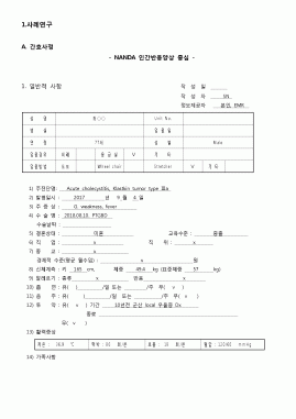 진단명 cute cholecystitis Klastkin tumor type Ⅲa 간호진단 조직 절개와 관련된 만성통증 침습적 시술과 관련된 감염위험성-1페이지