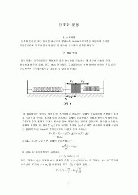 일반물리학실험보고서-단조화운동-1페이지