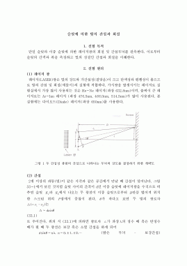 일반물리학실험보고서-슬릿에 의한 빛의 간섭과 회절-1페이지