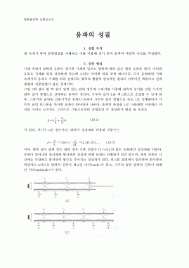 일반물리학실험보고서-음파의 성질-1페이지