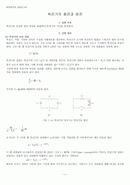 일반물리학실험보고서-축전기의 충전과 방전-1페이지