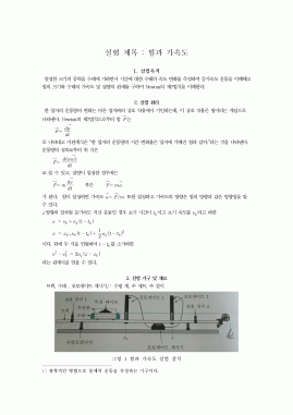 일반물리학실험보고서-힘과 가속도-1페이지