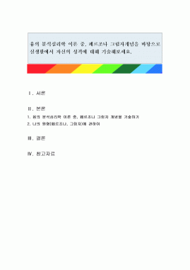 융의 분석심리학 이론 중 페르조나 그림자개념을 바탕으로 실생활에서 자신의 성격에 대해 기술해보세요-1페이지