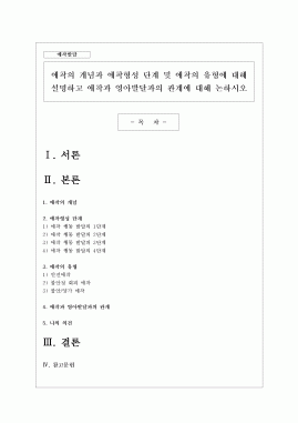 애착의 개념과 애착형성 단계 및 애착의 유형에 대해 설명하고 애착과 영아발달과의 관계에 대해 논하시오-1페이지