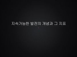 지속가능성의 평가,지속가능발전의  실현,지속가능발전 개념-1페이지