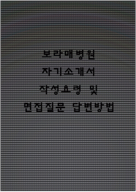 보라매병원(서울보라매병원 서울특별시 보라매병원) 간호사(간호직) 자기소개서 작성요령 및 면접질문 답변방법-1페이지