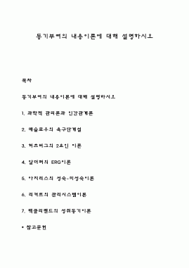 사회복지행정론 동기부여의 내용이론-1페이지