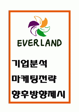 에버랜드 EVERLAND 기업분석과 4PSWOTSTP분석및 에버랜드 마케팅사례분석과 향후전략방향제시 - 에버랜드 마케팅연구 레포트-1페이지