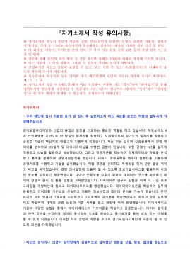 경기도일자리재단 정규직 채용 자기소개서 + 면접질문모음-1페이지