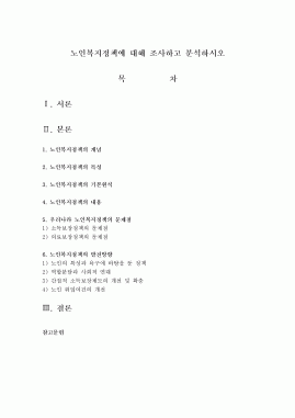 노인복지정책에 대해 조사하고 분석-1페이지