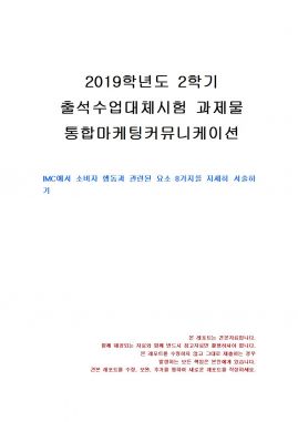 2019년 2학기 통합마케팅커뮤니케이션 출석수업대체시험 과제물-1페이지