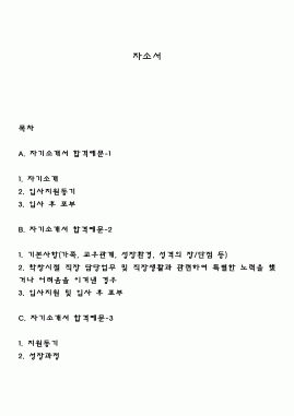 자기소개서 합격예문 모음-1페이지