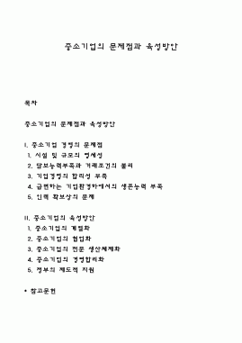 중소기업의 문제점과 육성방안 레포트-1페이지