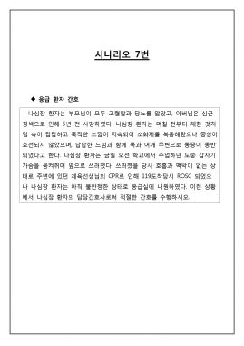 성인간호학(핵심간호) 시뮬레이션 - 응급환자CPR 레포트-1페이지