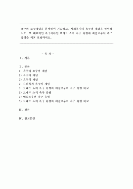 욕구와 요구개념을 분석하여 기술하고 사회복지의 욕구의 개념을 설명하시오 또 대표적인 욕구이론인 브래드 쇼의 욕구 유형과 매슬로우의 욕구 유형을 비교 설명하시오-1페이지