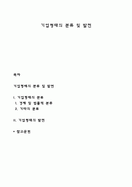 기업형태의 분류 및 발전-1페이지