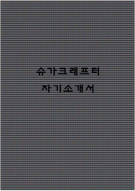 자소서) 슈가크래프터 자기소개서 2종 예문-1페이지