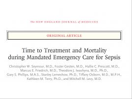 Time to treatment and mortality during mandated emergency care for sepsis-1페이지