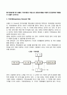 동기유발이론 중 브룸의 기대이론과 아담스의 공정성이론을 어떻게 인간관계에 적용할 수 있을지 논하시오 (인간관계와 의사소통의 실제)-1페이지