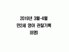 만 2세 3월 4월 만2세 관찰기록 (관찰일지) 8명분-1페이지