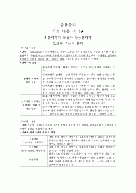 도덕윤리 중등임용고시<2회 합격자> 임용기출내용 완벽 분석 - 응용윤리-1페이지