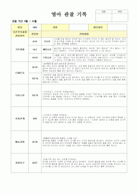 관찰일지와 발달평가 2학기 만0세-1페이지