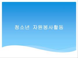 청소년자원봉사활동, 봉사조직-1페이지