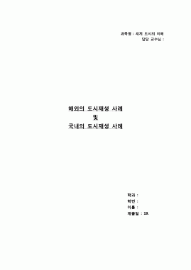 해외의 도시재생 사례 및 국내의 도시재생 사례-1페이지