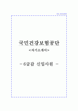 2020 국민건강보험공단 6급갑 자기소개서-1페이지