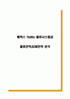 페덱스 Fedex 물류시스템과 물류전략 SCM전략 분석-1페이지