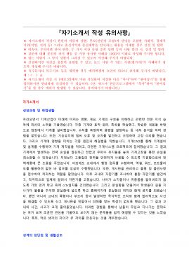 한국자동차연구원 채용 자기소개서 + 면접질문모음-1페이지
