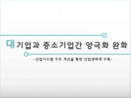 대기업과 중소기업,중소기업 양극화,양극화의 문제,양극화 해결,대기업 집중,양극화 사례,양극화 사회문제-1페이지