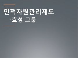 인적자원관리제도,효성그룹 마케팅,성과관리제도,성과관리 프로세스,연봉제도,복리후생,효성의 인재상,효성의 인턴 모집-1페이지