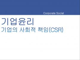 기업윤리 기업의 사회적 책임 CSR CSR 원칙 CSR 사례 서비스 채널 DHL 사례 프랜차이-1페이지