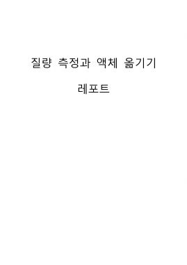 질량측정 레포트-1페이지