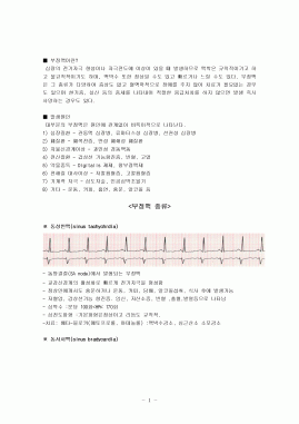 부정맥 종류와 약물-1페이지