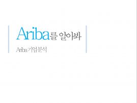 Ariba 기업 분석,SAP와의 합병,B2B 전자상거래,SAP와의 합병,아리바 네트워크,중국의 전자상거래,기업 상거래 솔루션-1페이지