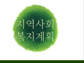 지역사회복지계획,지역사회복지계획의개념,지역사회복지계획의특성,지역사회계획의기본원칙-1페이지