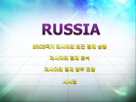 러시아,BRICS국가 러시아의 최근 경제 상황,러시아의 경제 분석,러시아의 경제 향후 전망,러시아경제실적-1페이지