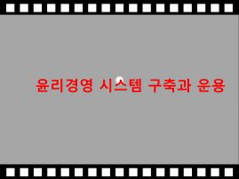 윤리경영시스템구축과운용,윤리격영담당부서조직과제도의구축,윤리교육및인재양성,윤리경영의일상화및홍보-1페이지