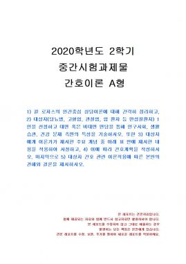 2020년 2학기 간호이론 중간시험과제물 A형(칼 로저스의 인간중심 상담이론)-1페이지