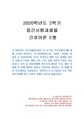 2020년 2학기 간호이론 중간시험과제물 E형(압델라의 간호문제중심이론)-1페이지