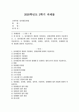 (남녀평등과 법, 공통) 1. 남녀평등의 개념과 기본원리, 실현전략에 관하여 서술하시오. 2. 남녀평등에 관한 우리나라 법체계 중 포함되는 법의 8가지 종류를 서술하시오. 3. 양성평등, 성차별, 성희롱, 성폭력, 가정폭력, 성매매의 법적 개념에 관하여 서술하시오.-1페이지