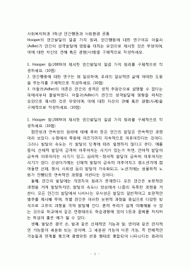 <방통대>Hooper의 인간발달의 일곱 가지 원리, 인간행동에 대한 연구이유 아들러(Adler)가 인간의 성격발달에 영향을 미치는 요인으로 제시한 것은 무엇이며, 이에 대한 자신의 견해 혹은 경험(사례)을 구체적으로 작성하세요.-1페이지