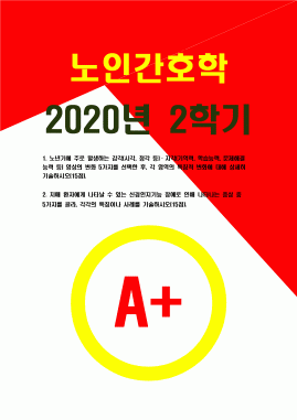 노인간호학 2020 1. 노년기에 주로 발생하는 감각 지각양상의 변화 노인간호학 2. 치매 환자에게 나타날 수 있는 신경인지기능 장애-노인간호학 노년기에 주로 발생하는 감각 지각양상 치매 환자에게 나타날 수 있는 신경인지기능 장애 노인간호학-1페이지