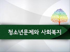 청소년문제와 사회복지 발표 ppt-1페이지