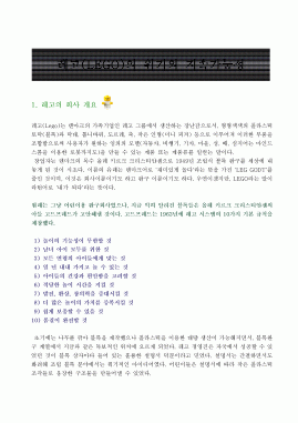 레고(LEGO)의 위기와 지속가능성-1페이지