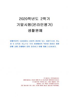 2020년 2학기 생활원예 기말시험 과제물(원예작물의 상품이나 상품의 원천이 되는 자원)-1페이지