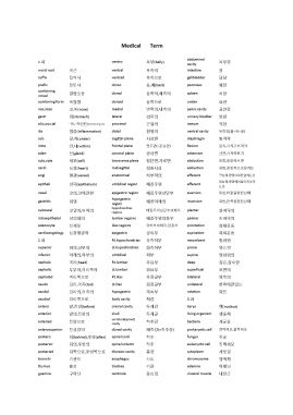 의학용어 단어집-1페이지