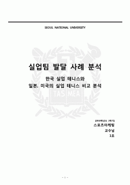 스포츠마케팅 - 실업 테니스 사례분석-1페이지